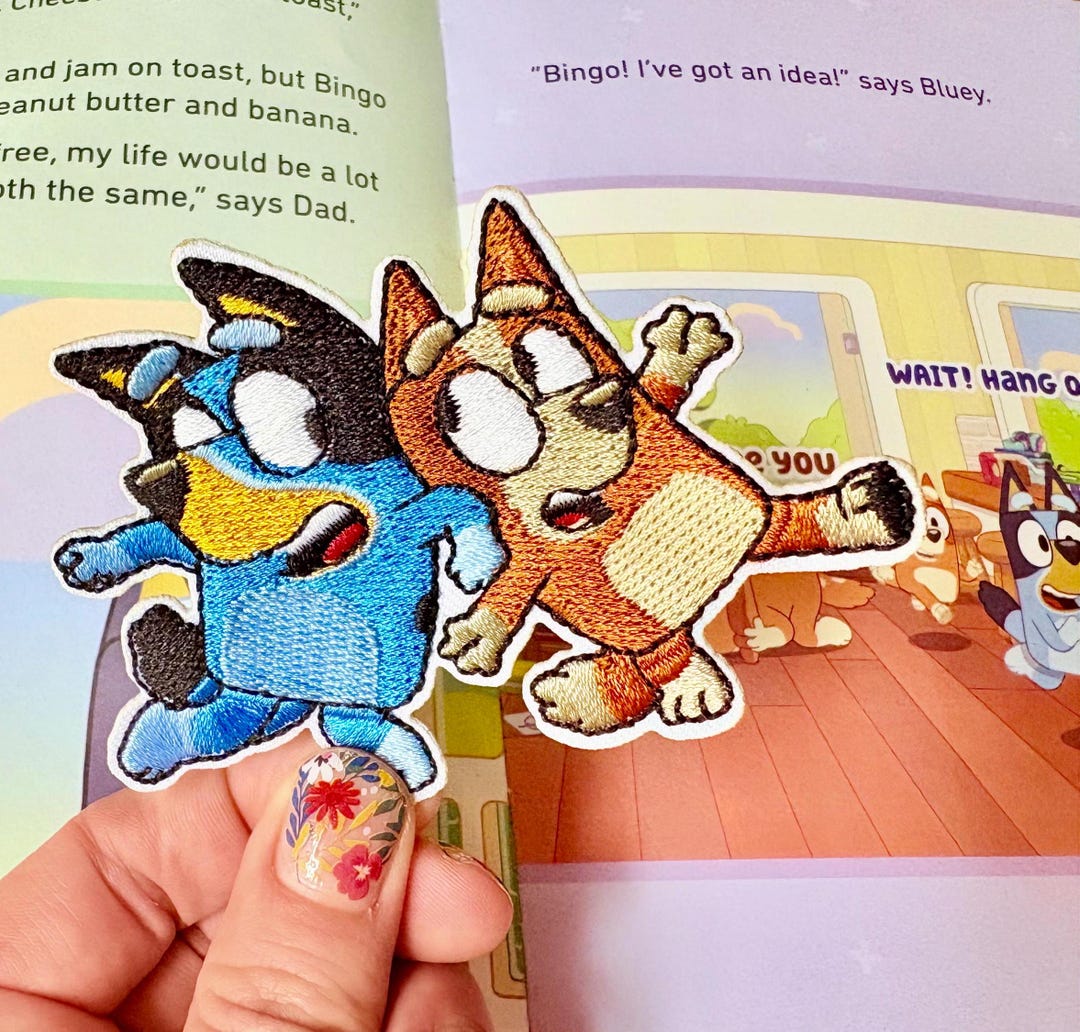 Bluey and Bingo Embroidered Iron on Patch - Etsy