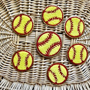 Softball Chenille Patches - Iron on - Letters and Numbers - Etsy