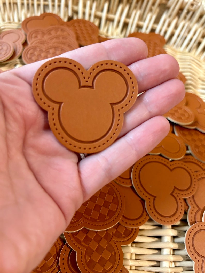 Mickey Mouse Leather Embossed Self Adhesive Patch Checkered - Etsy