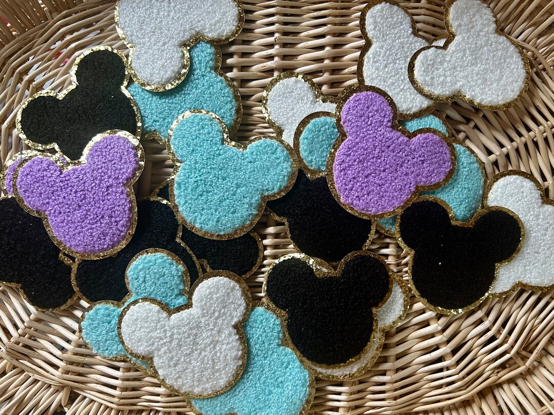 Chenille Mickey Patch Chenille Disney Inspired Patch Iron/glue On - Etsy