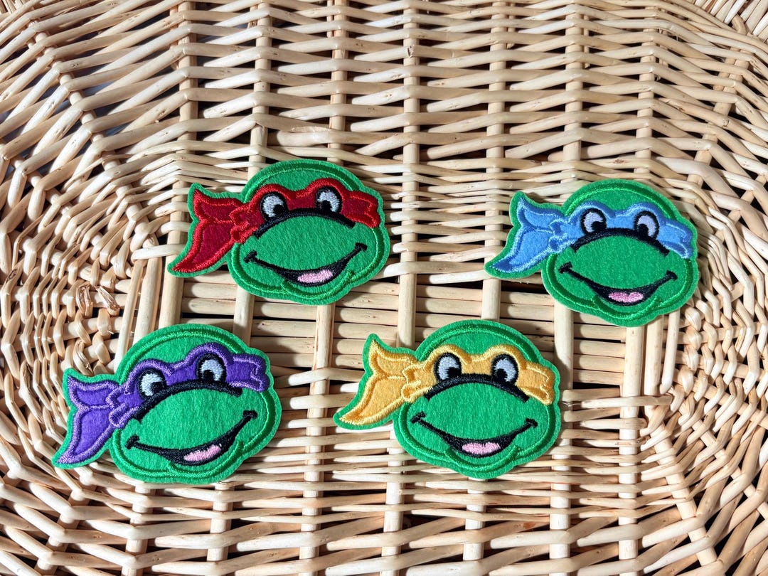 Ninja Turtles Iron on Patch - Donatello Embroidered Patch - Leonardo Patch - Michelangelo Patch ...