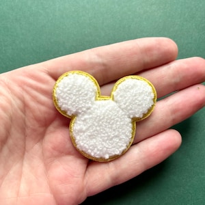 Preppy Chenille Mickey Mouse Patch Chenille Disney Inspired Patch Self Adhesive/iron On - Etsy