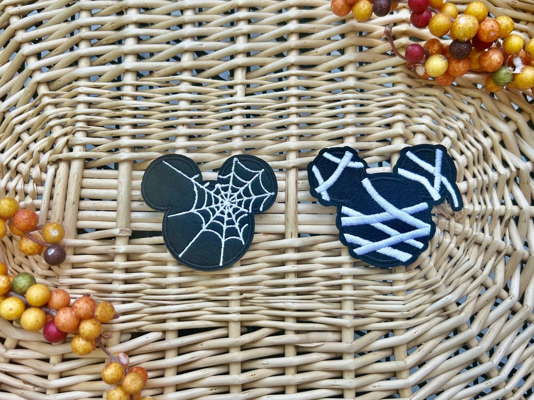 Mickey Mouse Spider Web Halloween Patch - Mickey Mouse Mummy Iron on ...