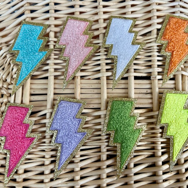 Lightning Bolt Patch - Etsy