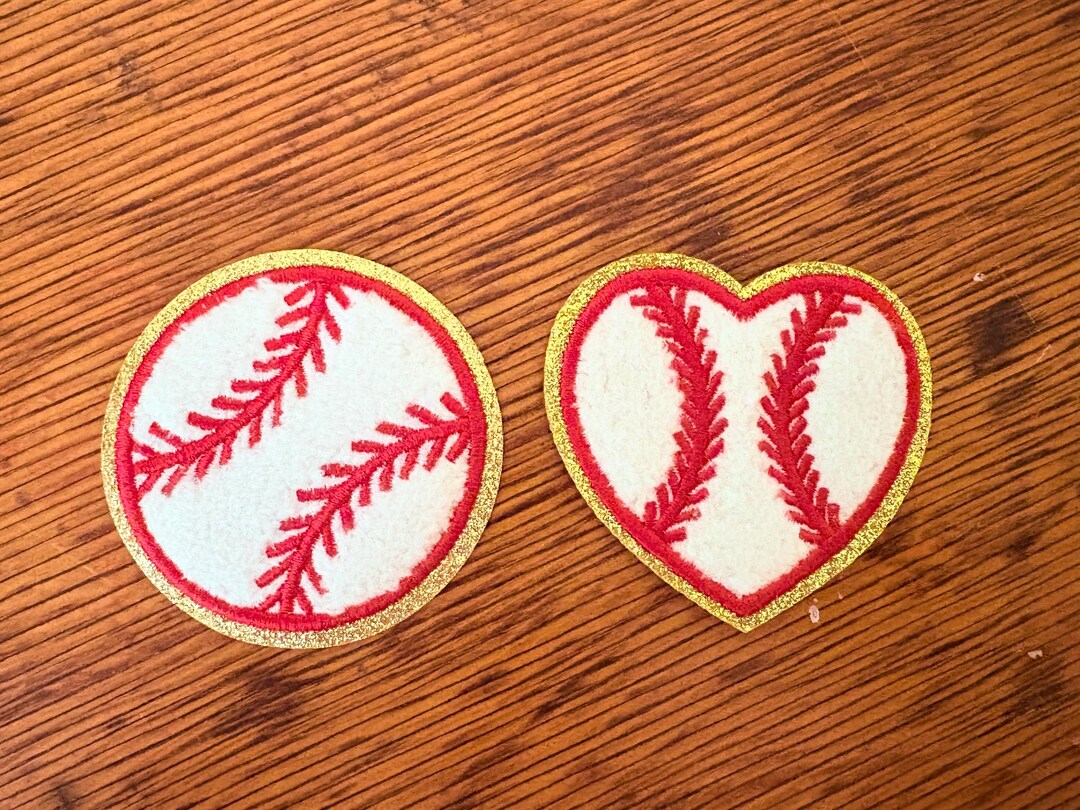 Baseball Chenille Patches - Iron on Baseball Patch - Etsy