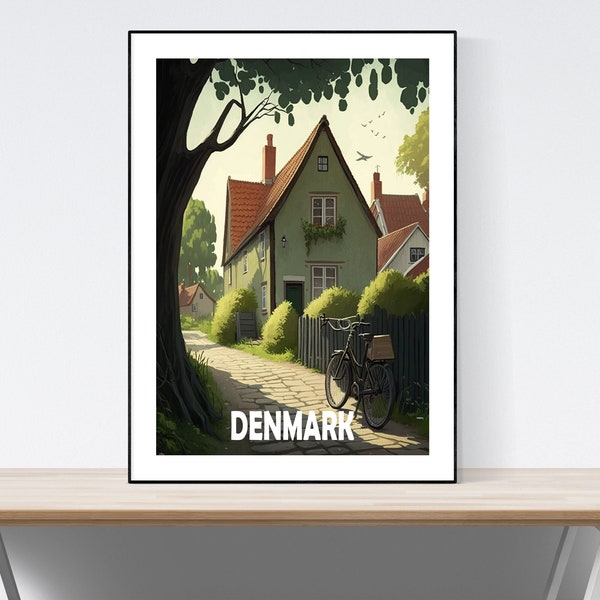 Denmark Vintage Poster - Etsy