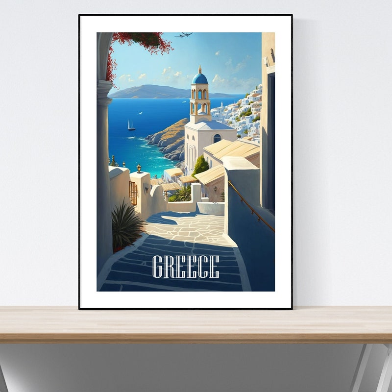 Greek Travel Poster - Etsy