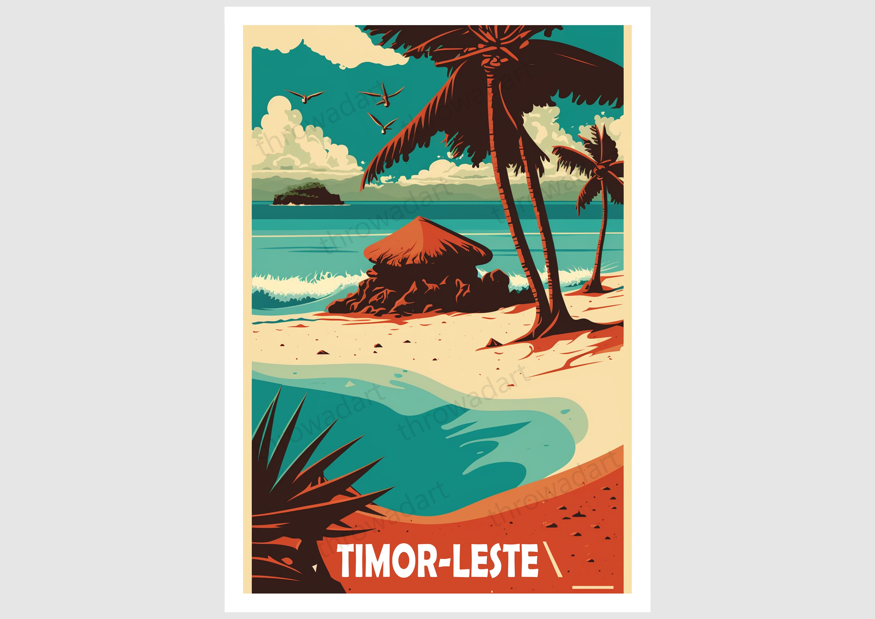 Timor-leste Travel Poster, Timor-leste Art Print, Timor-leste ...
