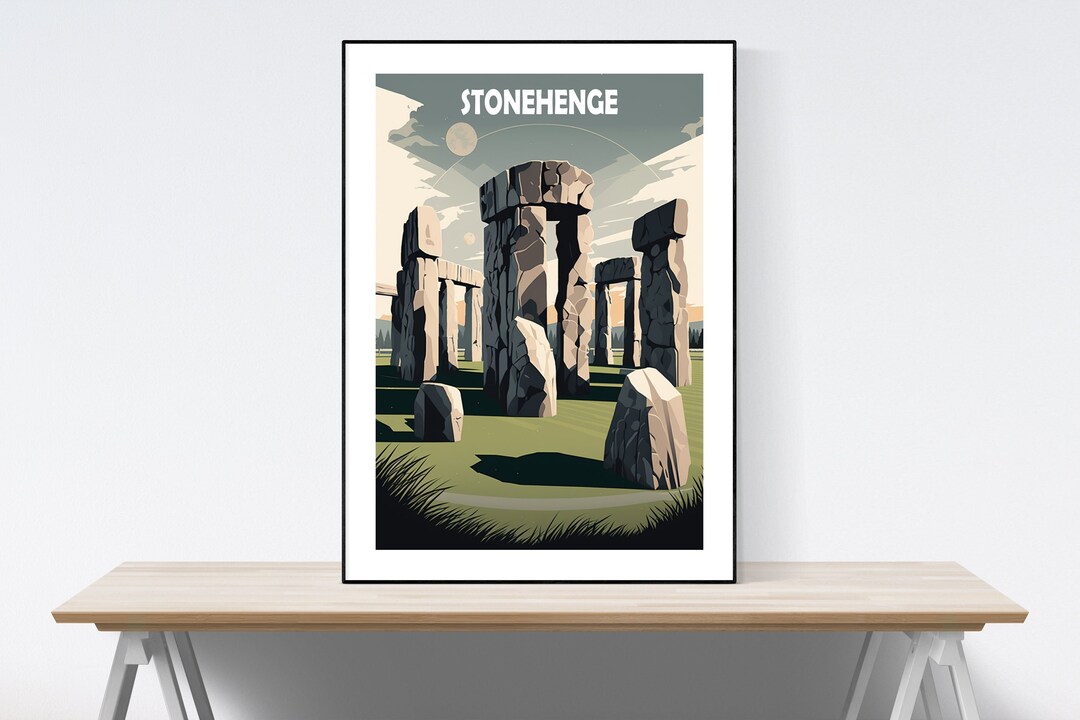 Stonehenge England Travel Poster, Stonehenge, Wiltshire Print ...