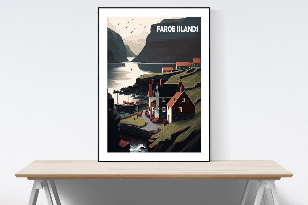 Faroe Islands Travel Poster, Faroe Islands Print, Faroe Islands Art ...