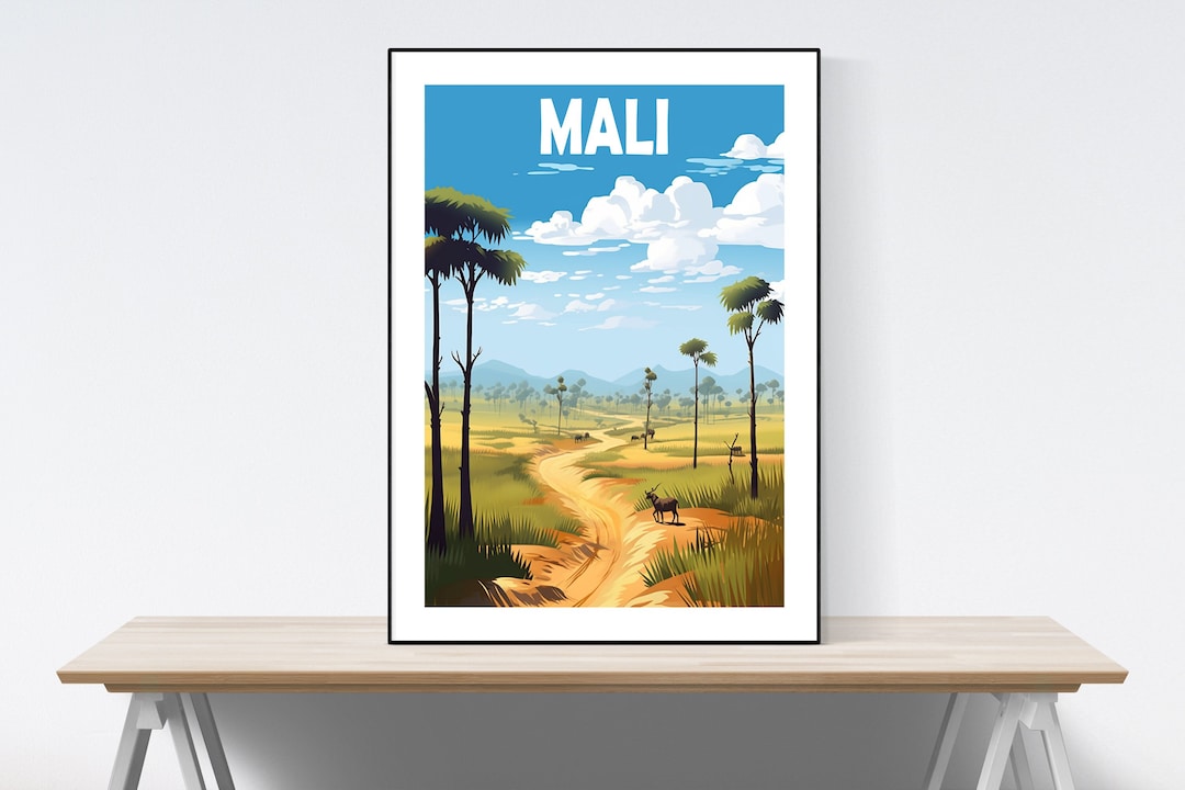 Mali Travel Poster, Mali Travel Print, Mali Art Print, West Africa ...