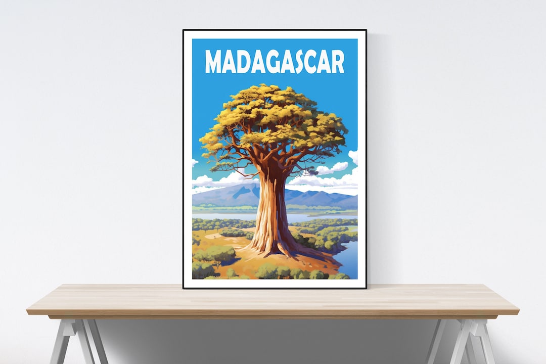 Madagascar Travel Poster, Madagascar Travel Print, Island Travel Print ...