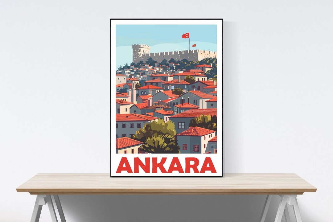 Ankara Travel Poster, Turkey Travel Print, Large Sizes, Gift, Wall Art ...