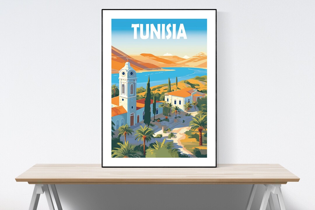Tunisia Travel Poster, Tunisia Travel Print, Tunisia Art Print, North ...