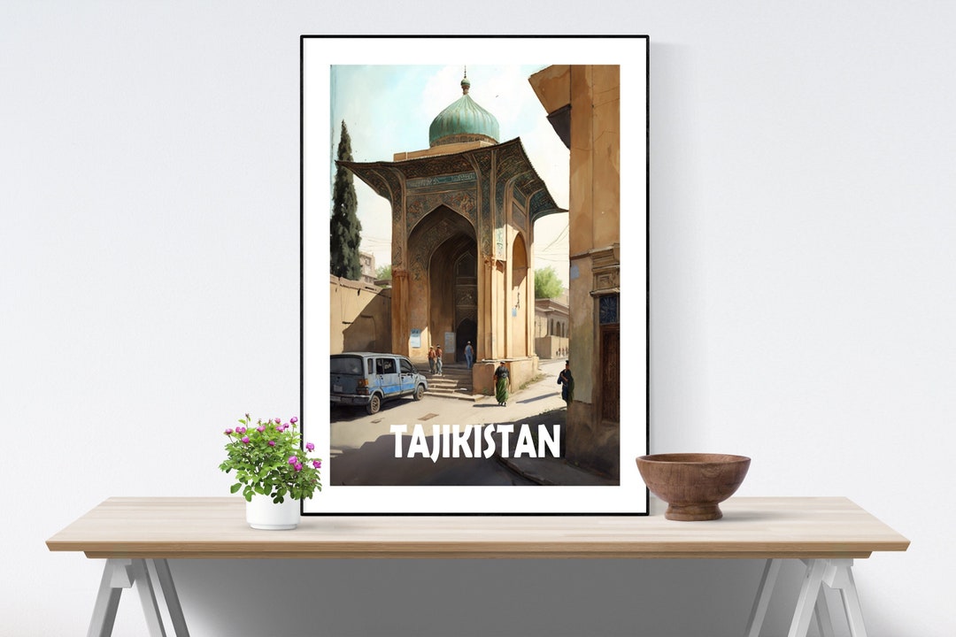 Tajikistan Travel Poster Tajikistan Print Tajikistan Vintage - Etsy