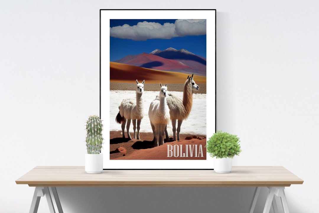 Bolivia Travel Poster, Bolivia Art Print, Bolivia Art Poster, A3/A4/A5 ...