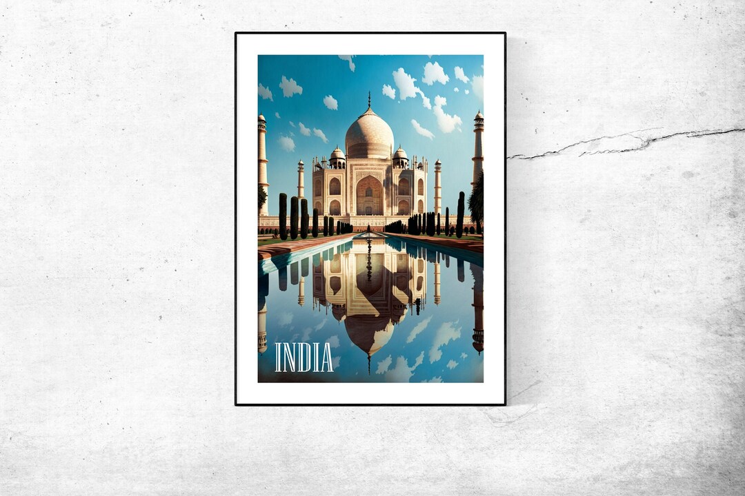 Taj Mahal, India Travel Poster, India Print, India Art, India Digital ...