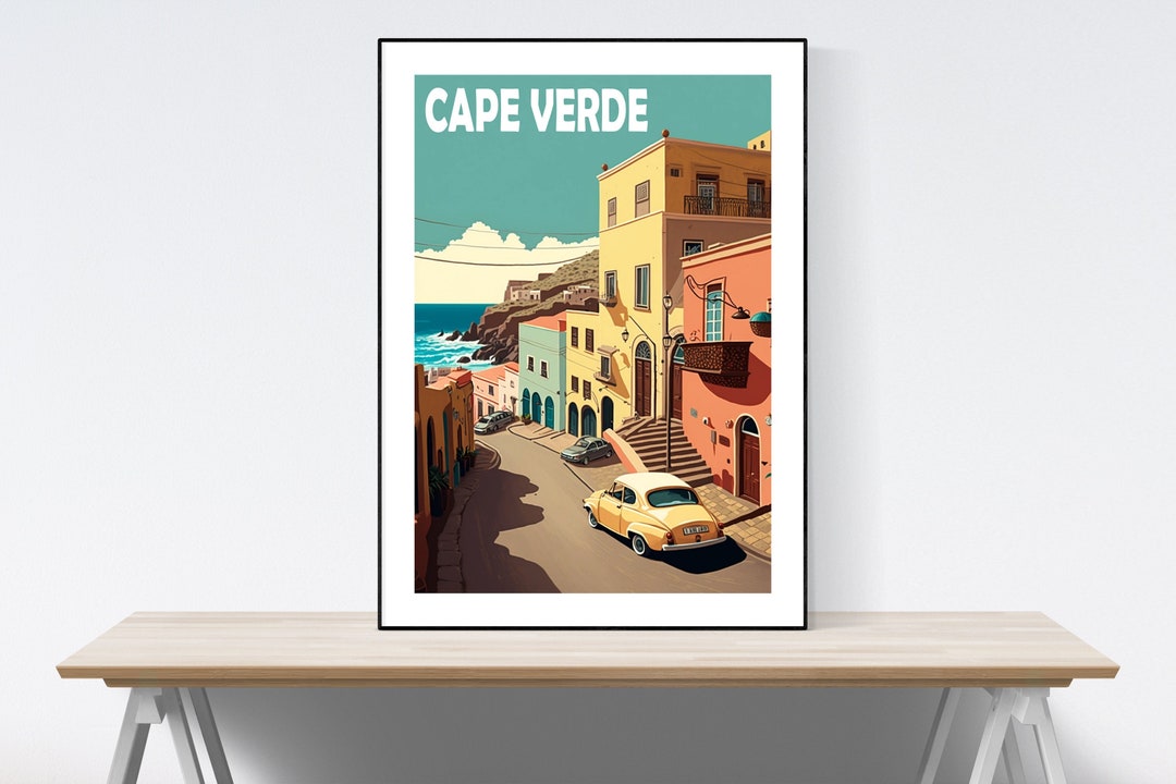 Cape Verde Travel Poster, Travel Print, Vintage, Illustration, Retro ...