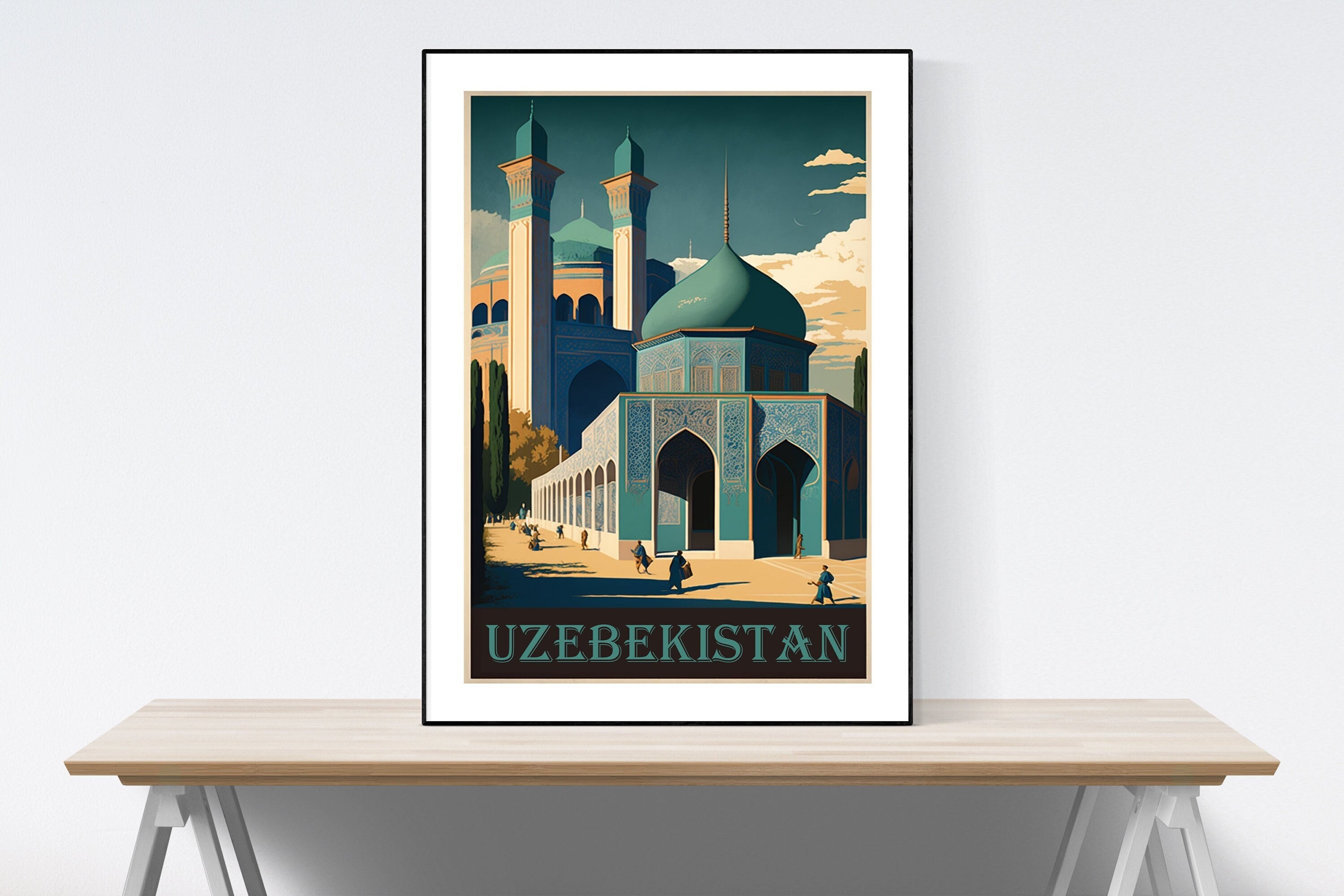Uzbekistan Travel Poster, Uzbekistan Print, Uzbekistan Vintage Art ...