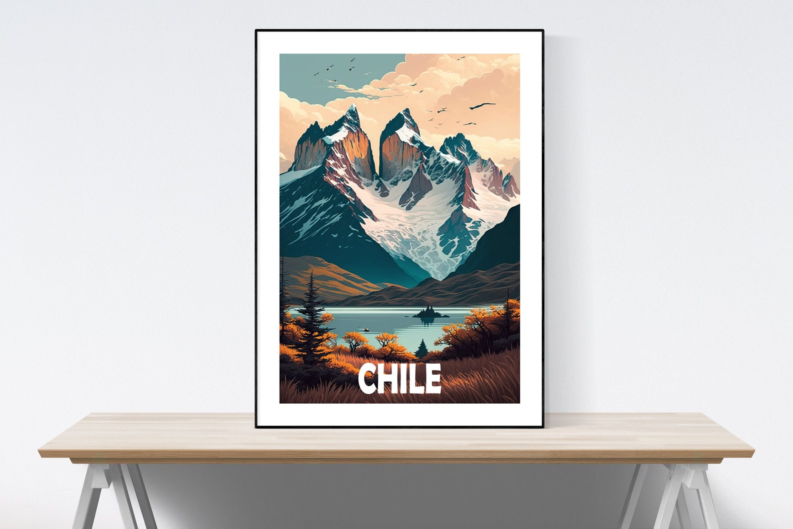 Chile Travel Poster, Chile Illustration, South America, Chile Print ...