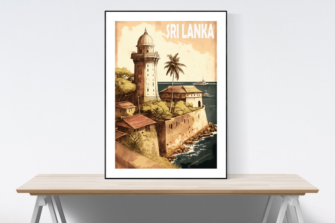 Sri Lanka Travel Poster, Sri Lanka Print, Vintage Sri Lanka ...