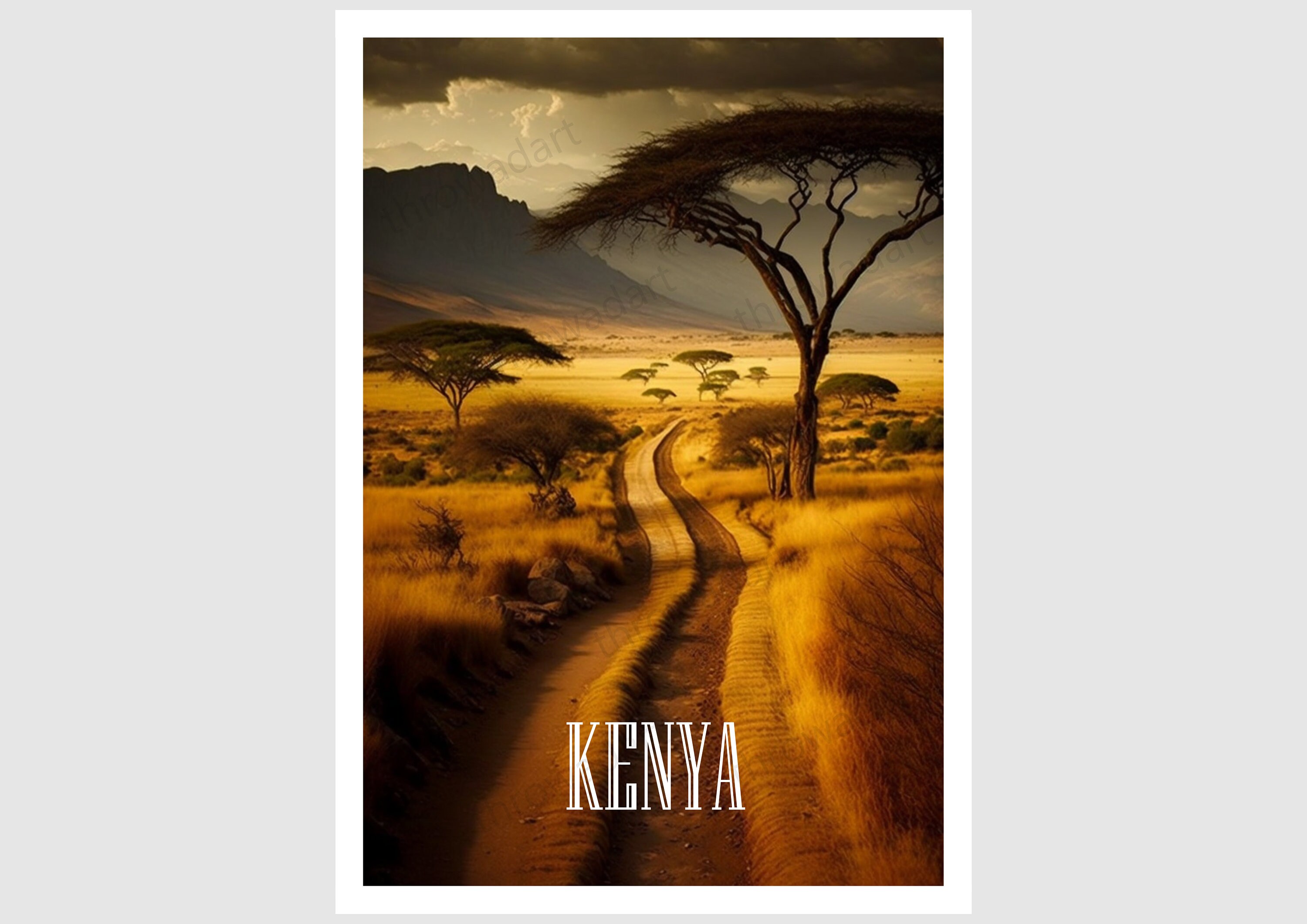 Kenya Travel Poster, Kenya Art Print, Kenya Art Poster, A3/A4/A5, Gift ...
