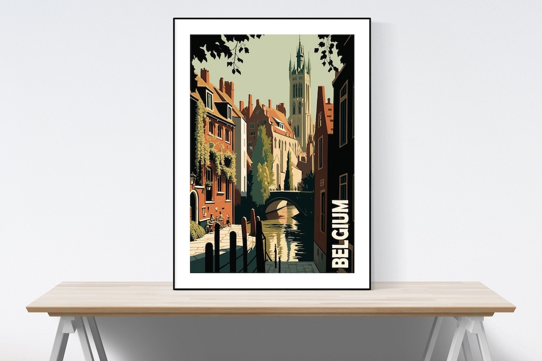 Belgium Travel Poster, Belgium Print, Belgium Digital Art Print ...