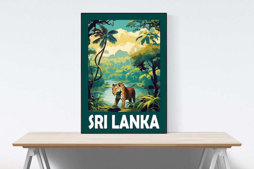 Sri Lanka Travel Poster, Sri Lanka Print, Vintage Sri Lanka ...