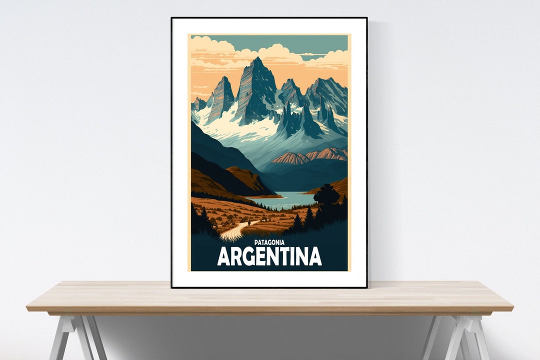 Argentina Travel Poster, Vintage Travel Poster, Argentina Mountain ...
