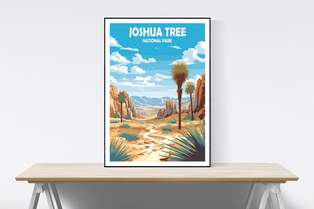 Impression d'art mural Joshua Tree, affiche de voyage, décoration de ...