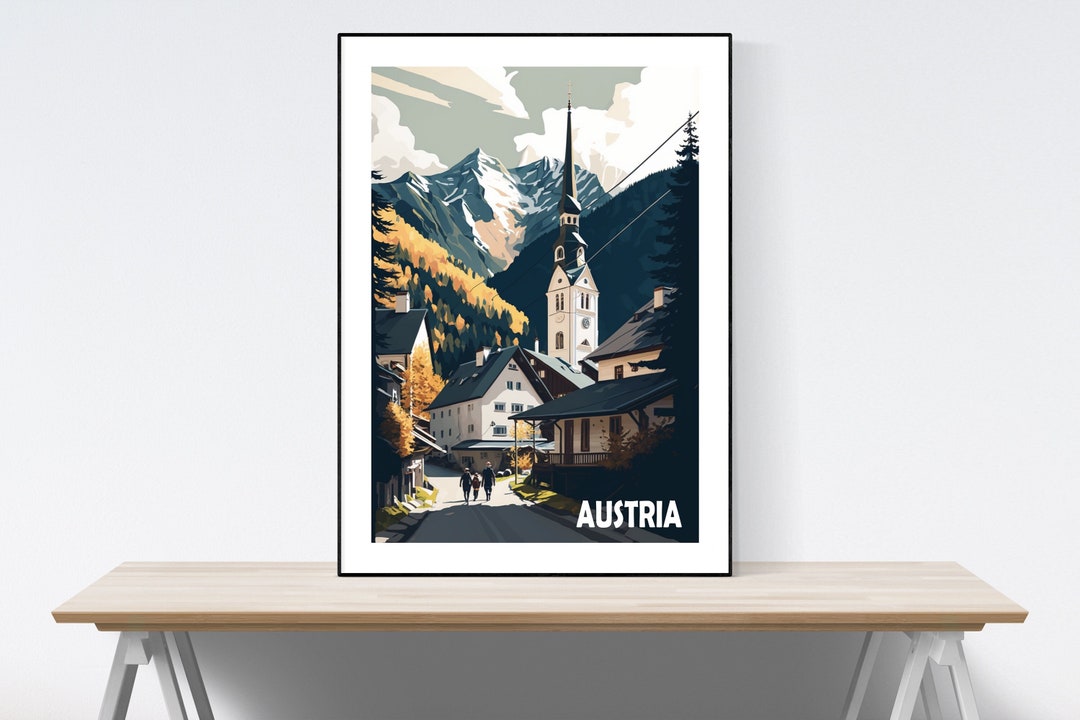 Austria Travel Poster, Vintage Austria Travel Poster, Austria Print ...