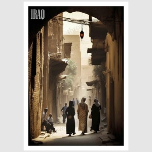 Iraq Travel Poster, Iraq Art Print, Iraq Art Poster, A3/A4/A5, Gift, Present Idea, Digital Art ...