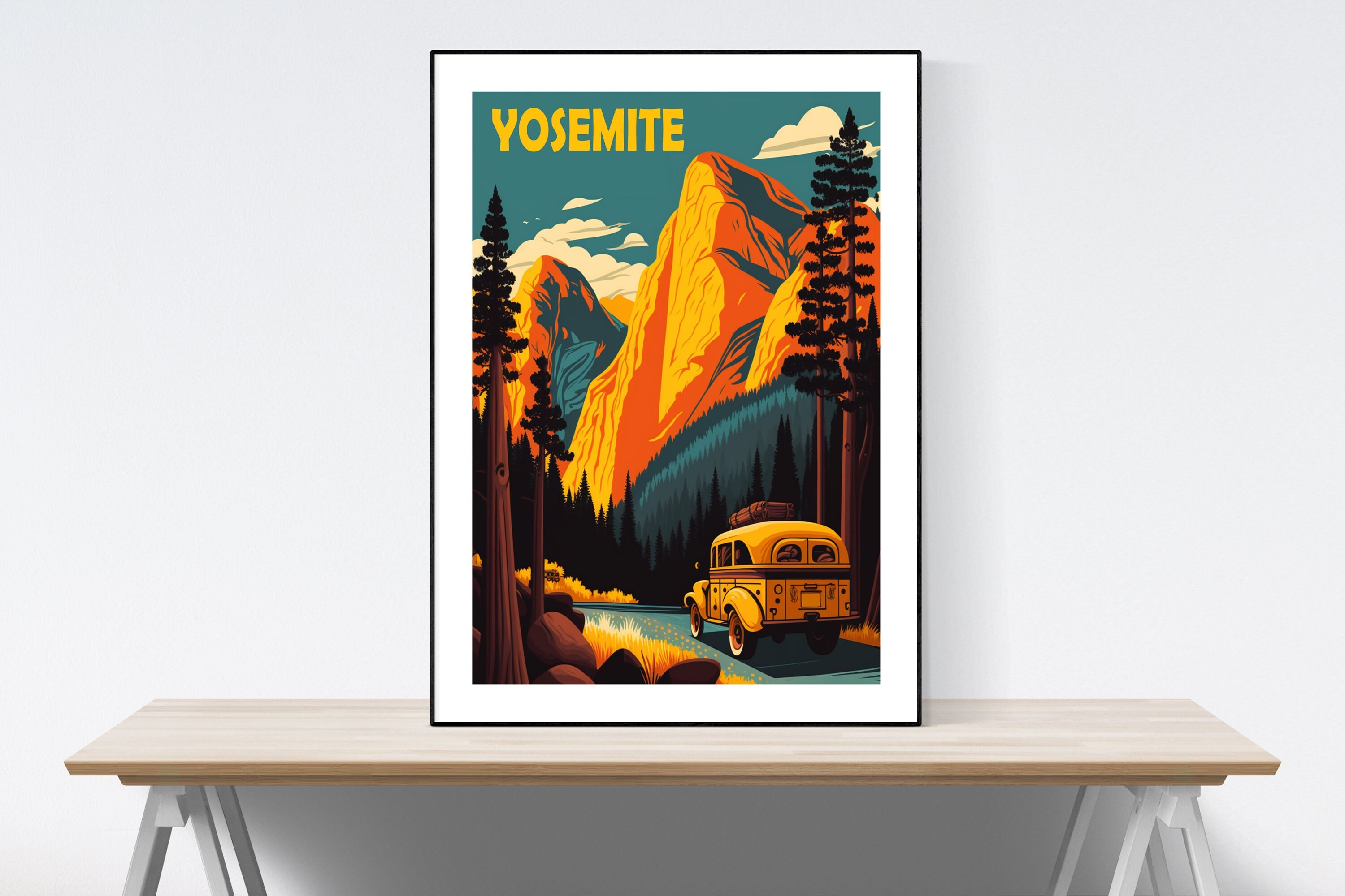 Yosemite America Travel Poster, Vintage Travel, Poster, Yosemite ...