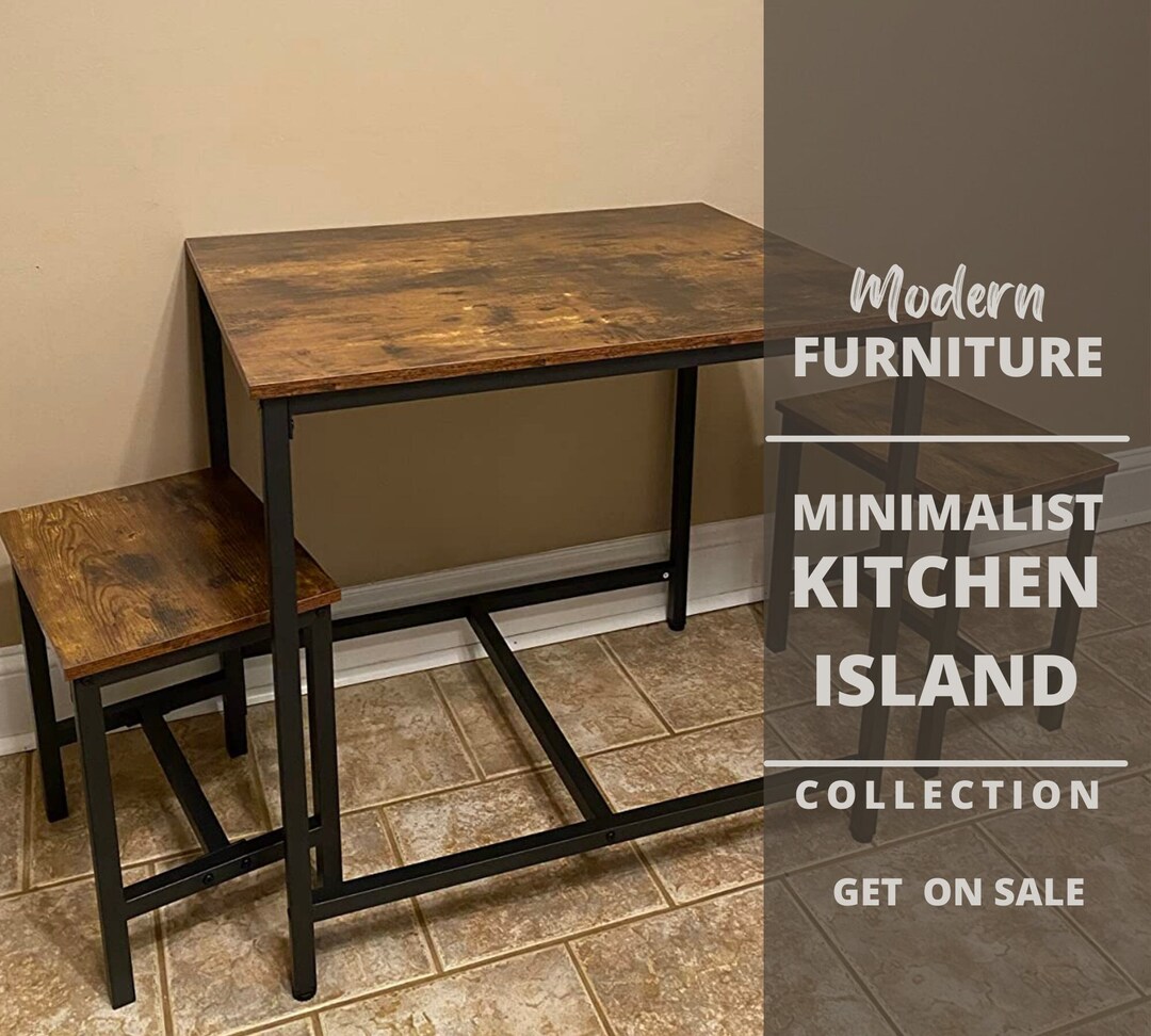 Kitchen Island Dining Table Set Kitchen Table and Chairs - Etsy