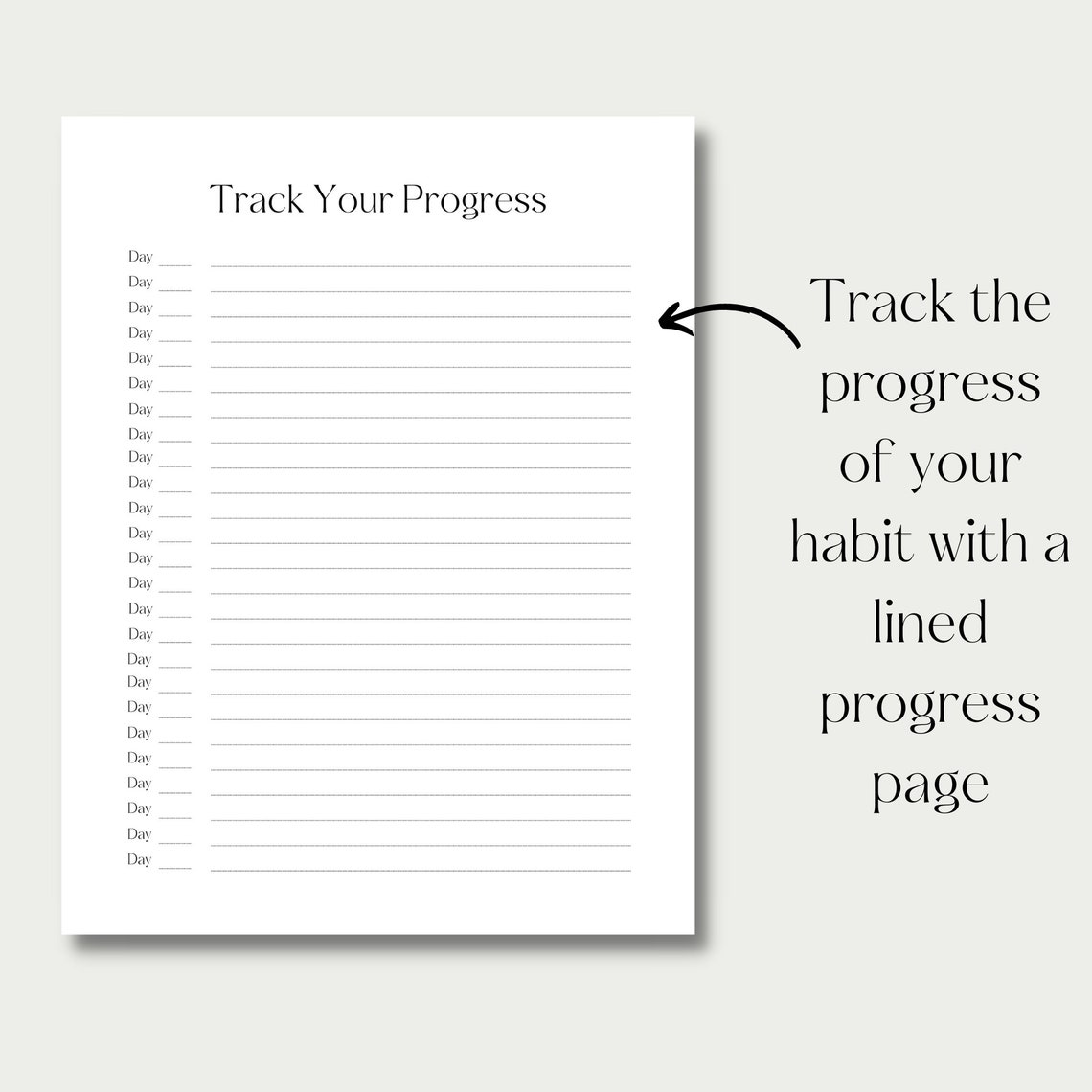 Ninety Day Undated Habit Tracker, Track Your Progress, Printable, Self ...