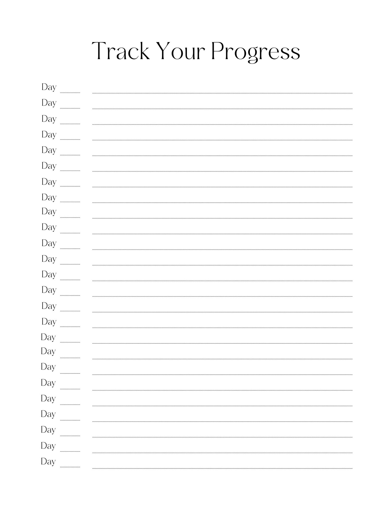 100 Day Undated Habit Tracker, Track Your Progress, Printable, Self ...