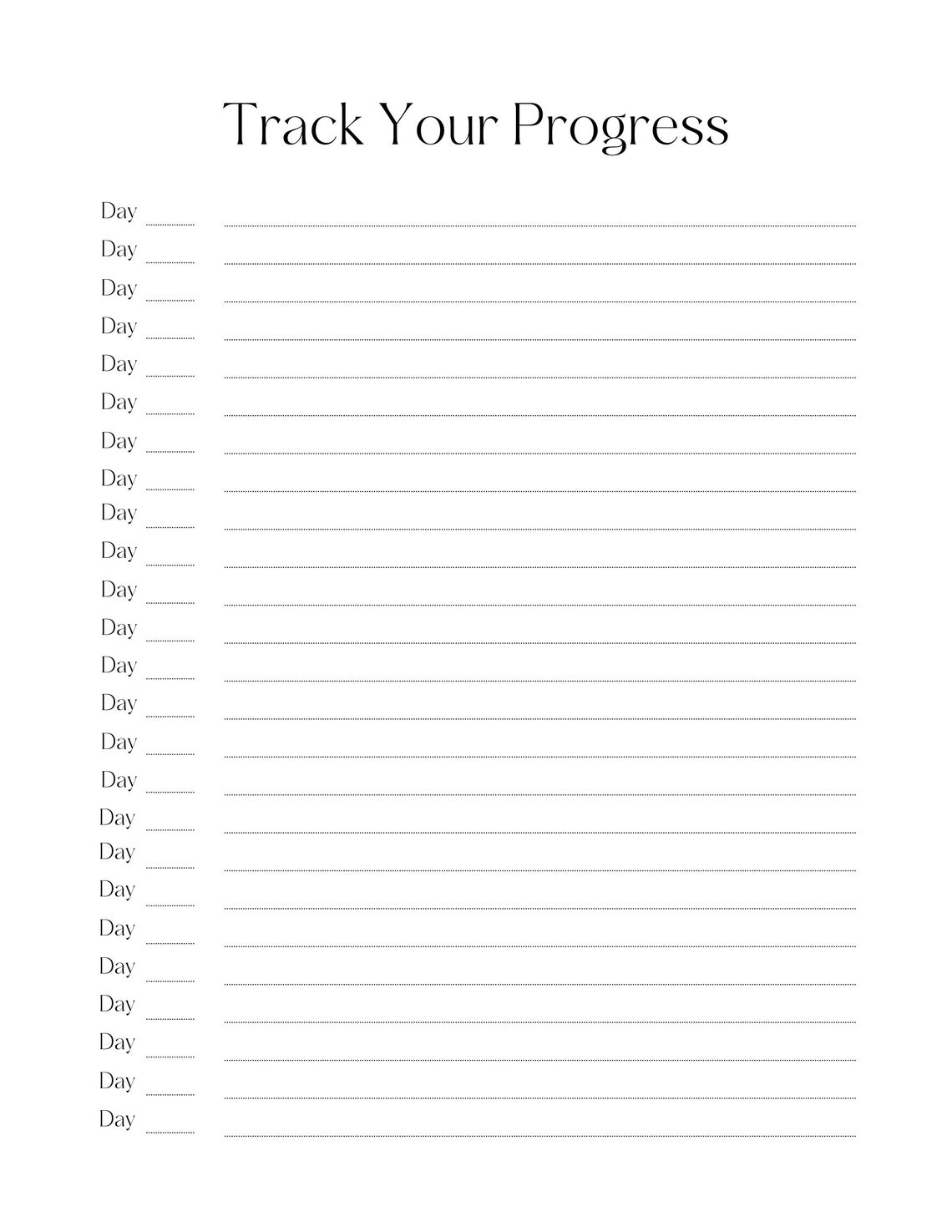 Ninety Day Undated Habit Tracker, Track Your Progress, Printable, Self ...