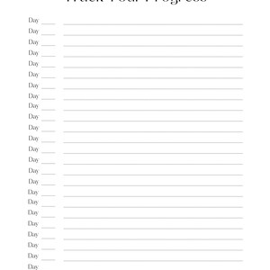 Ninety Day Undated Habit Tracker, Track Your Progress, Printable, Self ...