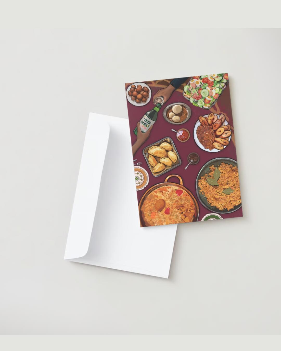 Ghanaian Banquet Card L Ghana Food L African L Thanksgiving Cards - Etsy