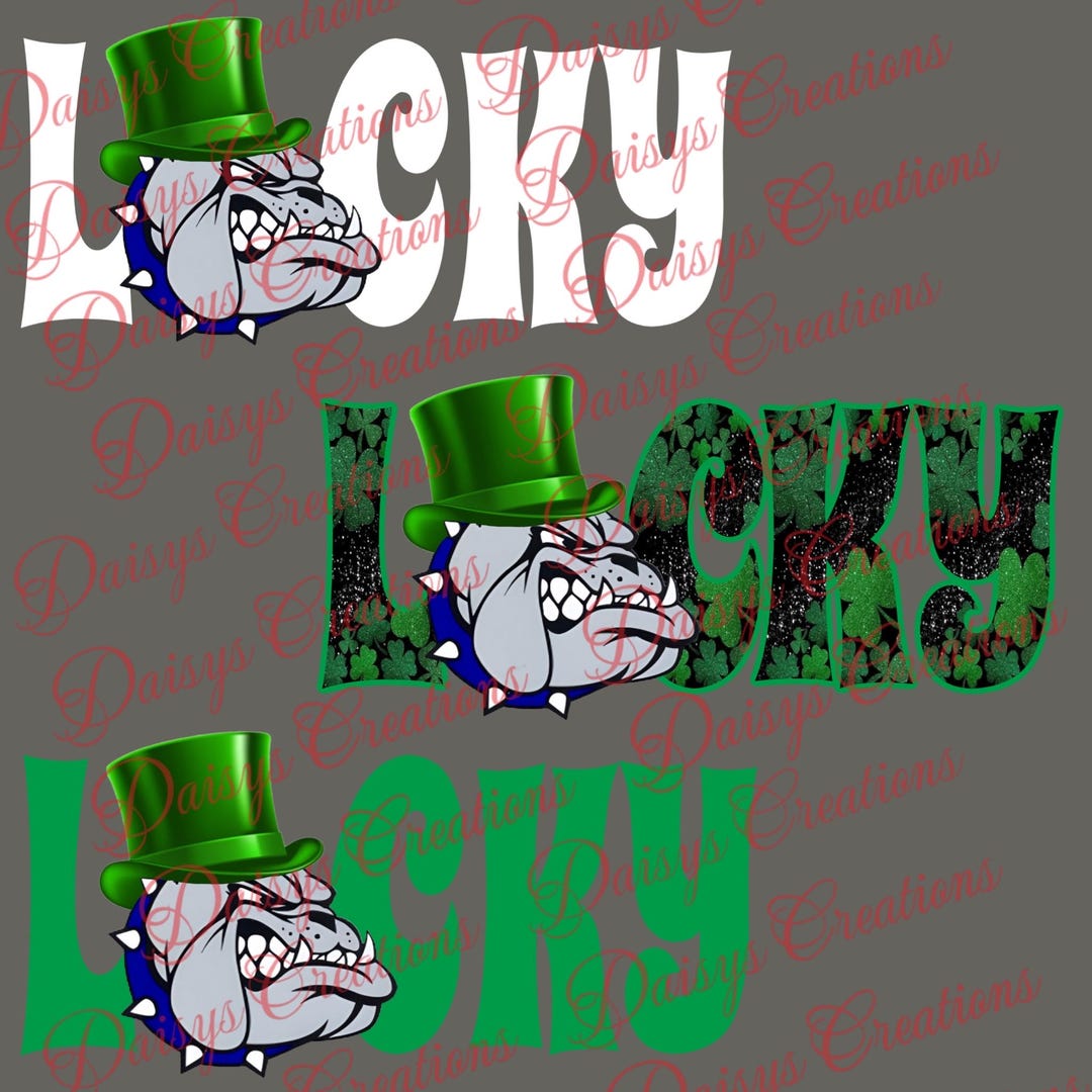 Bulldogs Lucky Designs Bundle PNG - Etsy