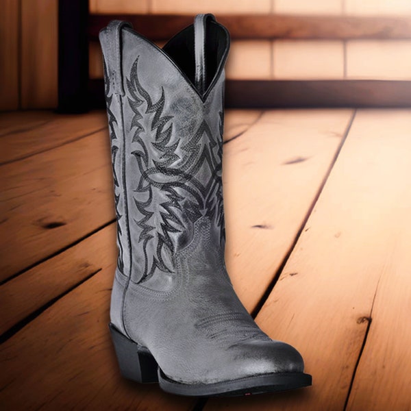 Gray Cowboy Boots - Etsy