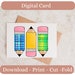 Pencil Card Instant Download Printable Fun and Colorful Greeting for ...