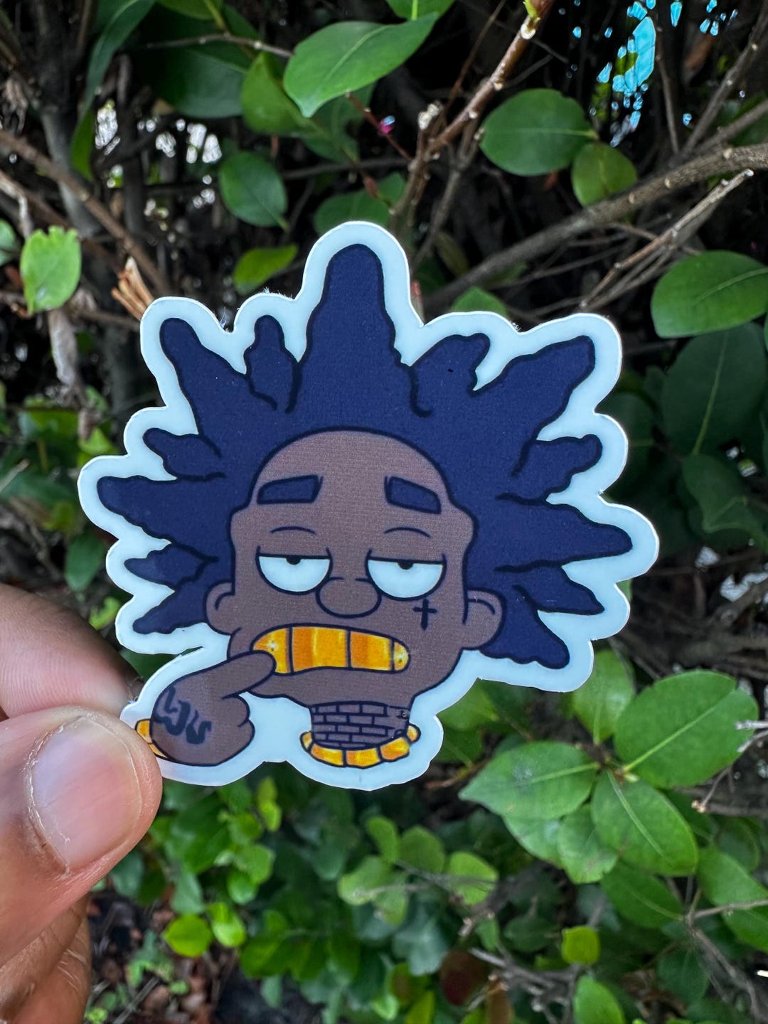 Kodak Black Sticker - Rapper Cartoon Decal - Gold Grills - Etsy