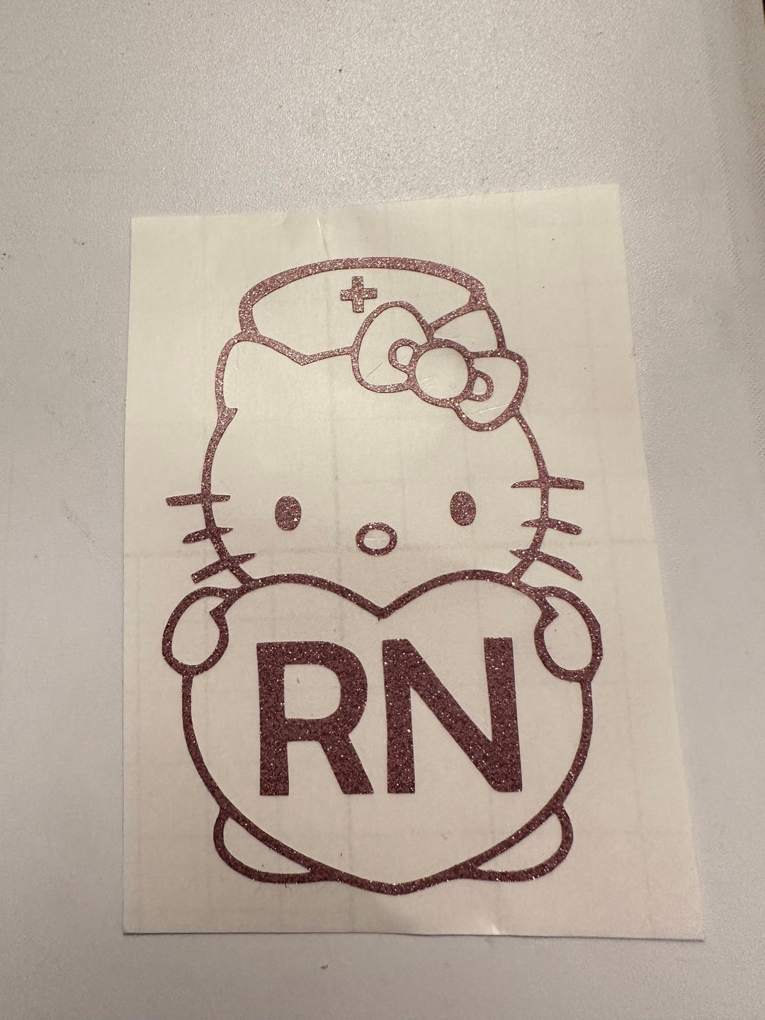 Nurse Hello Kitty Vinyl Decal - Etsy