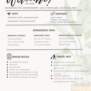 Printable, Editable Vacation Rental Welcome Sign | Airbnb, VRBO House ...