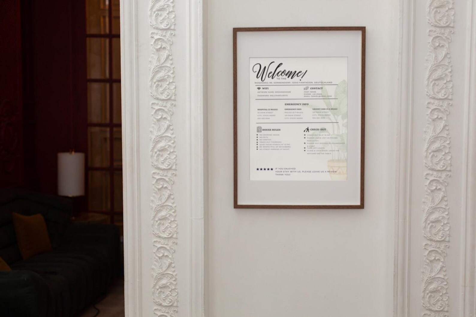 Printable, Editable Vacation Rental Welcome Sign | Airbnb, VRBO House ...