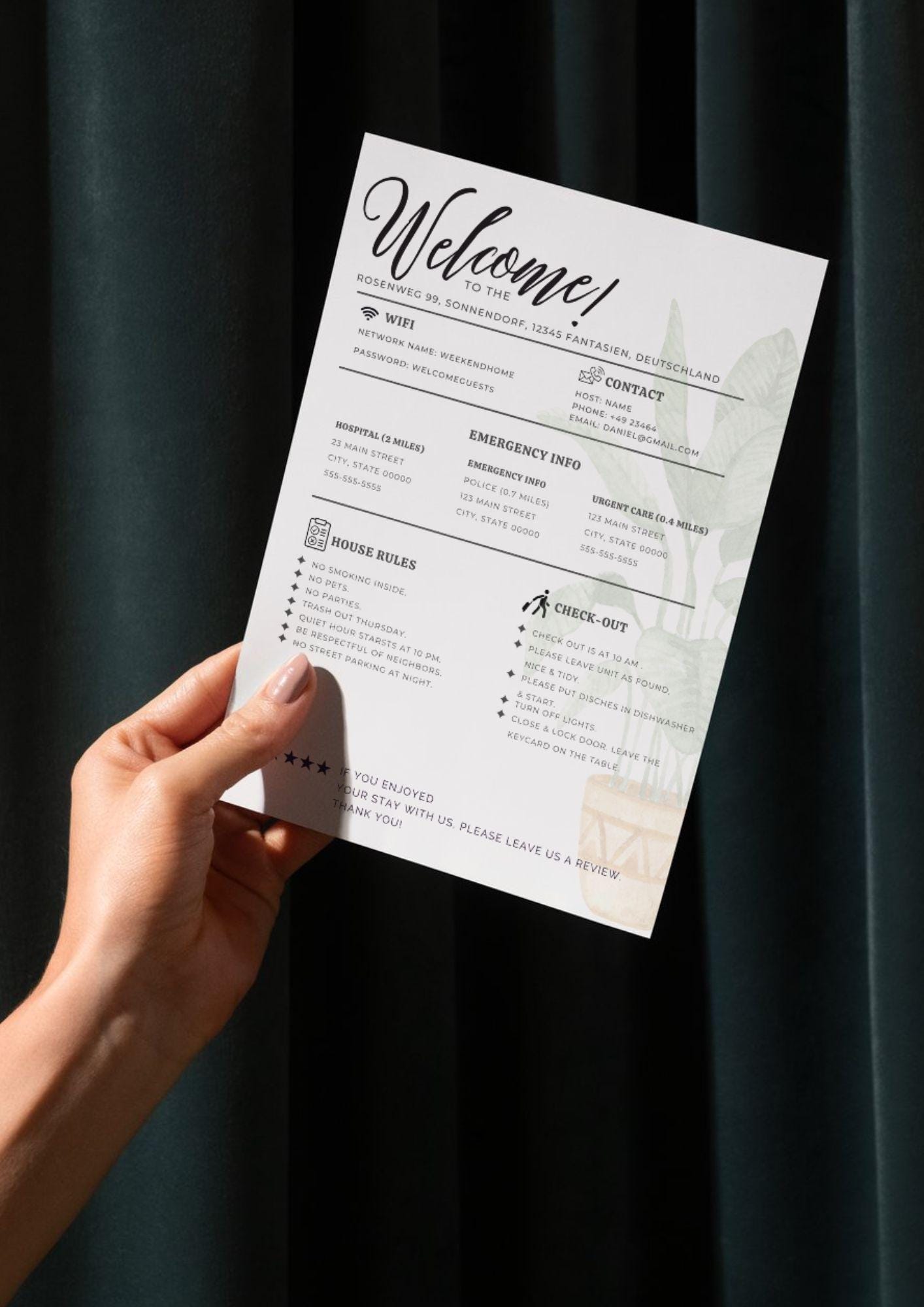 Printable, Editable Vacation Rental Welcome Sign | Airbnb, VRBO House ...