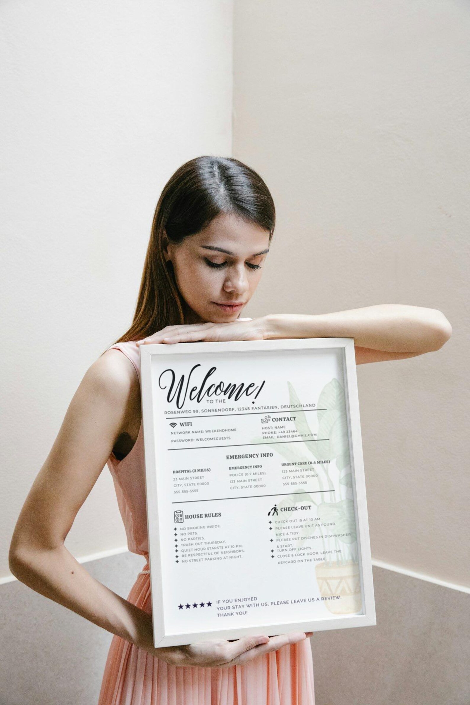 Printable, Editable Vacation Rental Welcome Sign | Airbnb, VRBO House ...