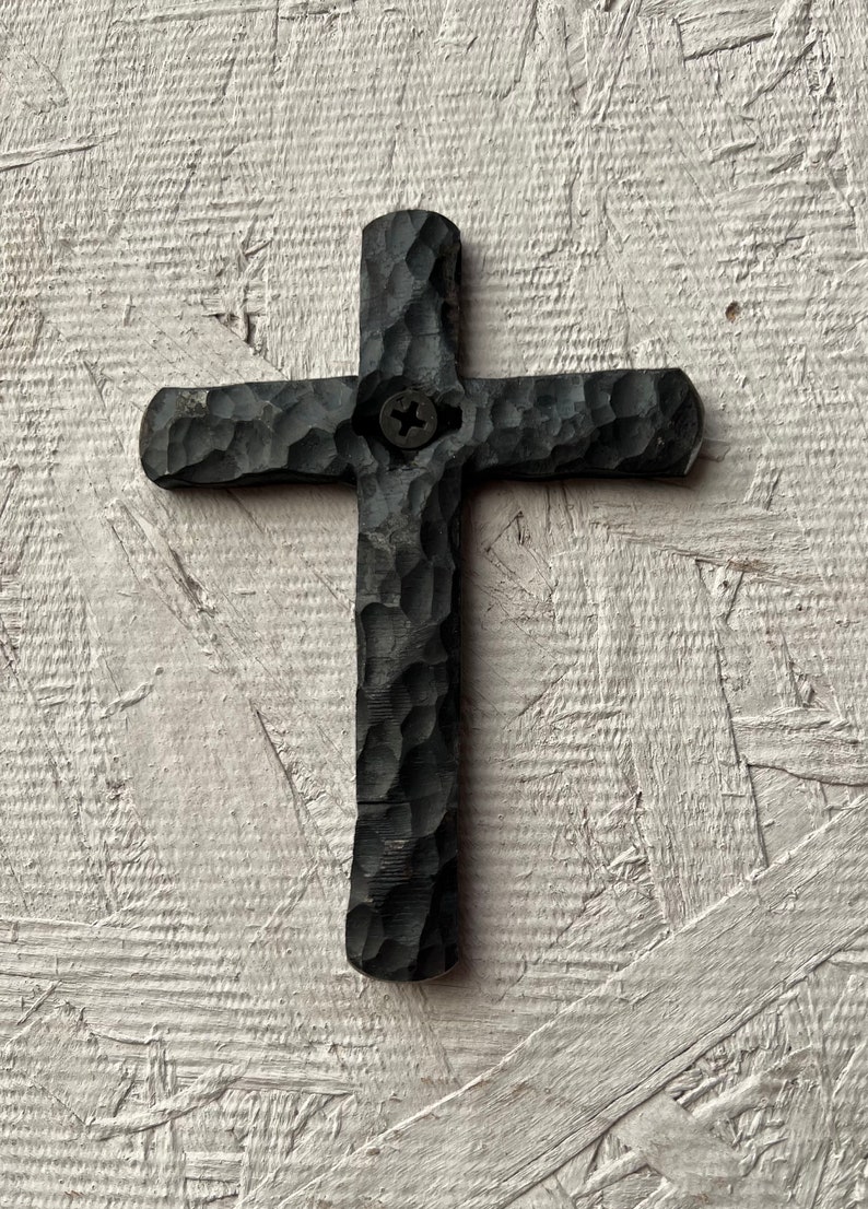Hand Forged Split Cross -- Catholic Man Gift - Etsy