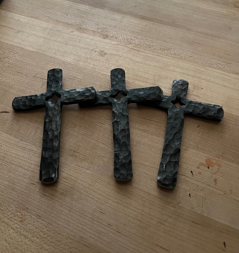 Hand Forged Split Cross -- Catholic Man Gift - Etsy